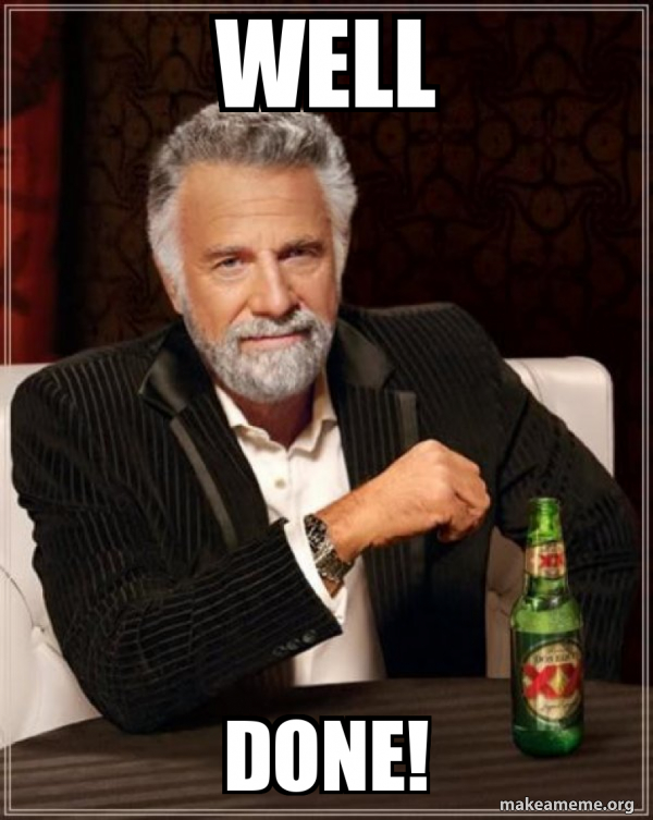 Well Done! - The Most Interesting Man in the World Meme Generator