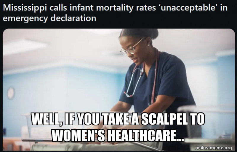 well, if you take a scalpel to women's healthcare... Meme Generator