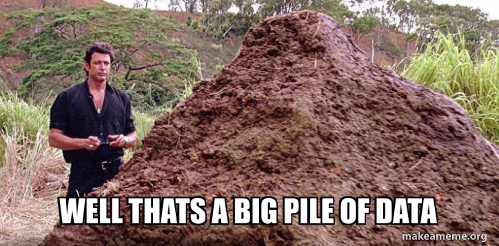Well thats a big pile of data Meme Generator