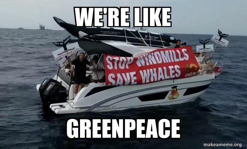 WE'RE LIKE GREENPEACE Meme Generator
