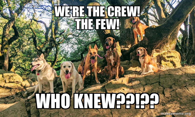 We're the crew! The Few! Who knew??!?? Meme Generator