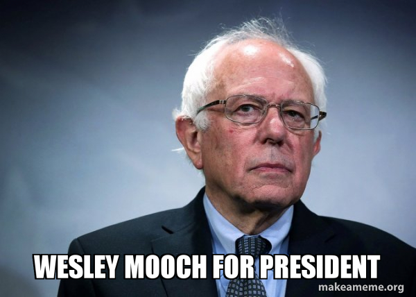 Wesley Mooch for President - Bernie Sanders Meme Generator