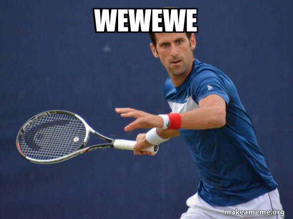 wewewe - Sudden Clarity Djokovic | Make a Meme