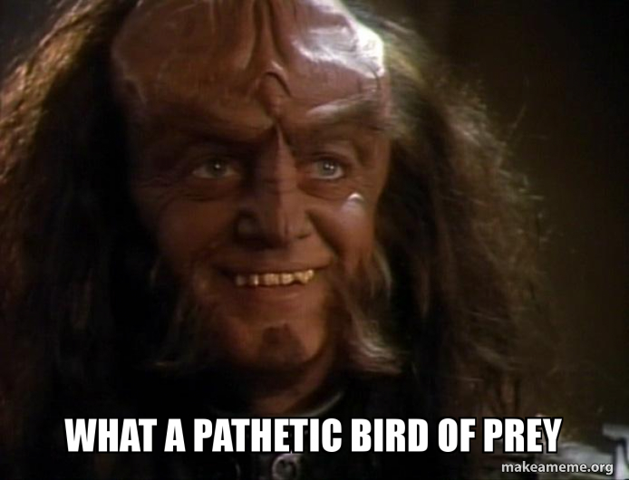 what a pathetic bird of prey Meme Generator