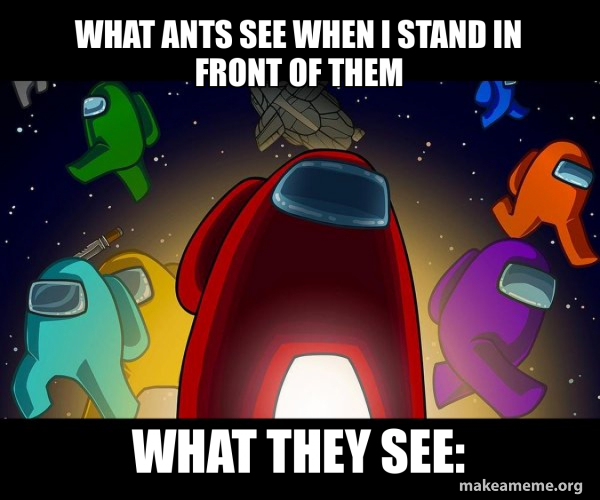 what ants see when i stand in front of them what they see: - Among Us ...