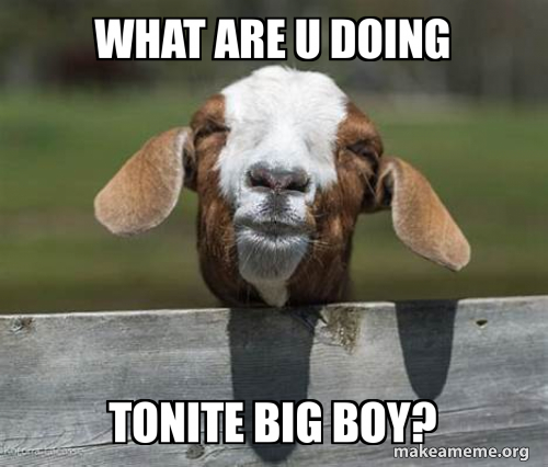 What are u doing Tonite big boy? Meme Generator