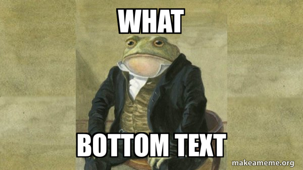 WHAT bottom text - Colonel Toad Meme Generator