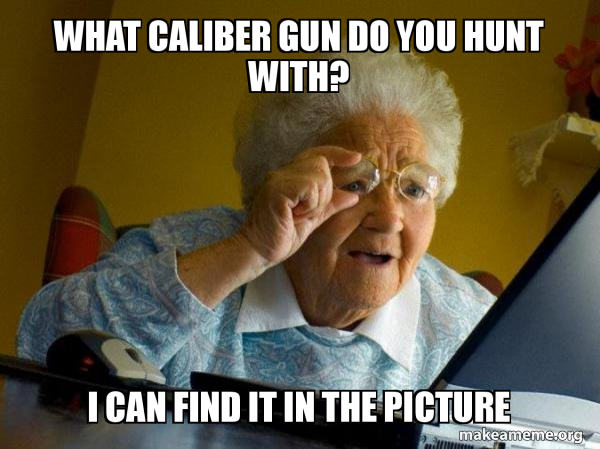 What caliber gun do you hunt with? I can find it in the picture ...