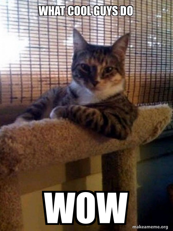 what cool guys do wow - The Most Interesting Cat in the World Meme ...