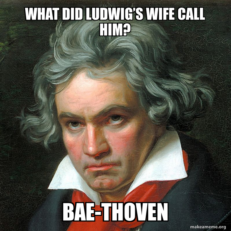 What did Ludwig’s wife call him? Bae-thoven Meme Generator