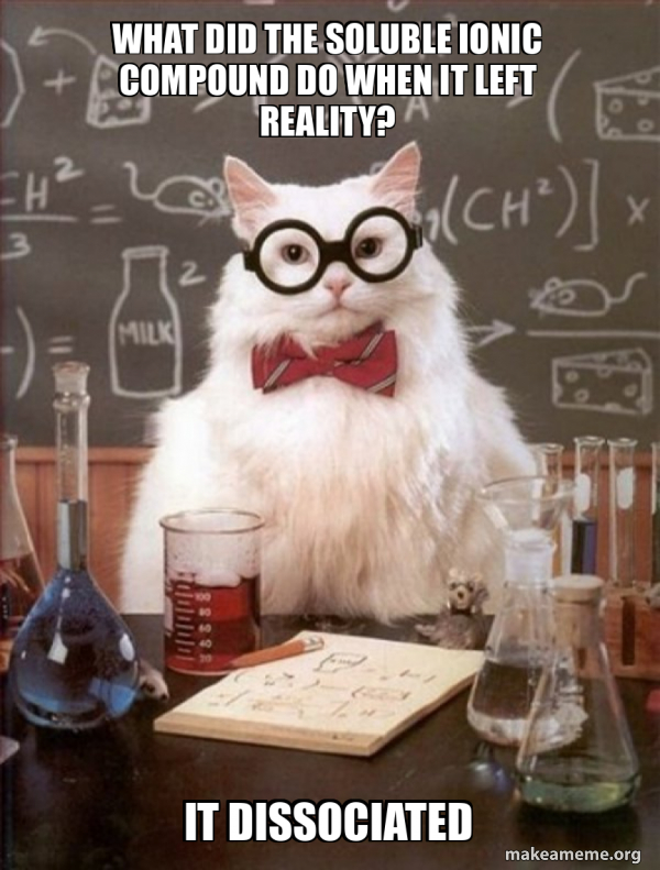 What did the soluble ionic compound do when it left reality? It ...