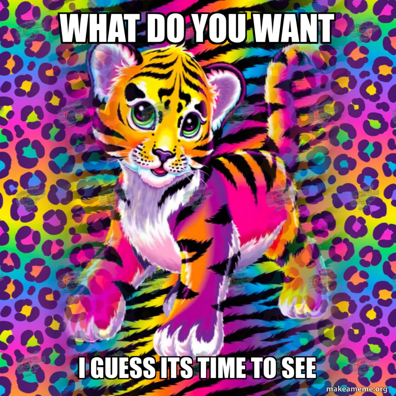 WHAT DO YOU WANT I GUESS ITS TIME TO SEE Meme Generator