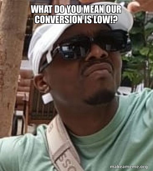 What Do you mean our conversion is low!? Meme Generator