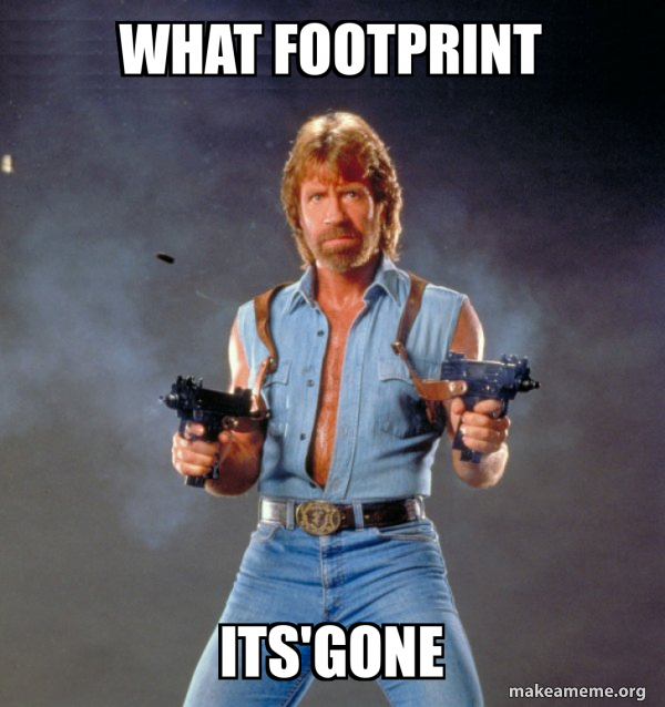 What Footprint Its'gone - Chuck Norris Meme Generator