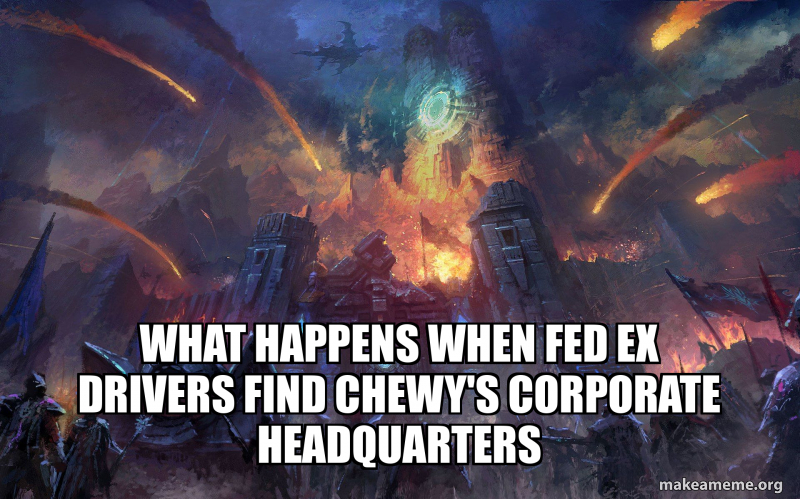 What happens when fed Ex drivers find Chewy's corporate headquarters ...