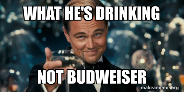 What he's drinking Not Budweiser - Great Gatsby Reaction - Leonardo ...