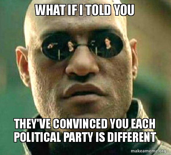 What if I told you They've convinced you each political party is ...