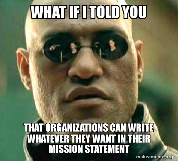 What if I told you THAT ORGANIZATIONS CAN WRITE WHATEVER THEY WANT IN ...
