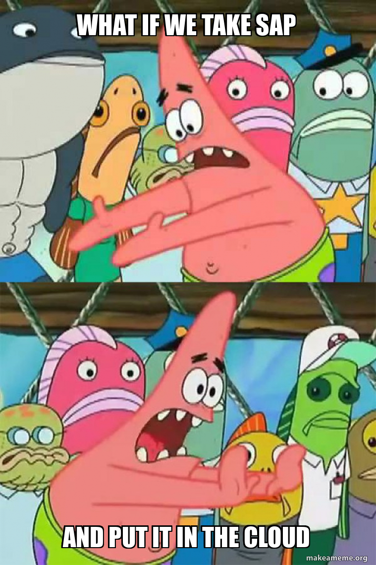 what if we take sap and put it in the cloud - Push It Somewhere Else ...