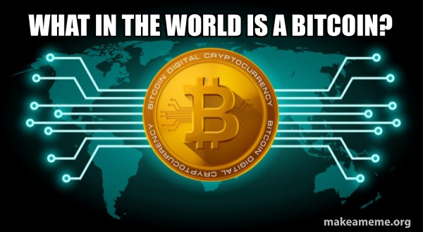 what in the world is a bitcoin? - Bitcoin Meme Generator