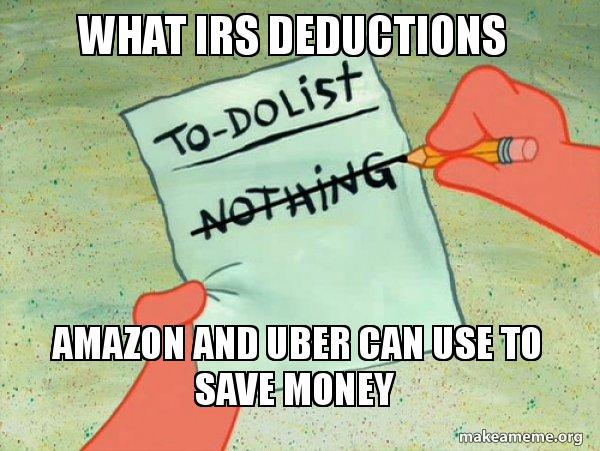 What IRS Deductions Amazon and Uber can use to Save money - TO-DO List ...