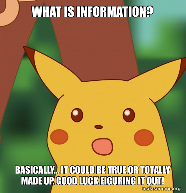 What is information? Basically... It Could Be True or Totally Made Up ...
