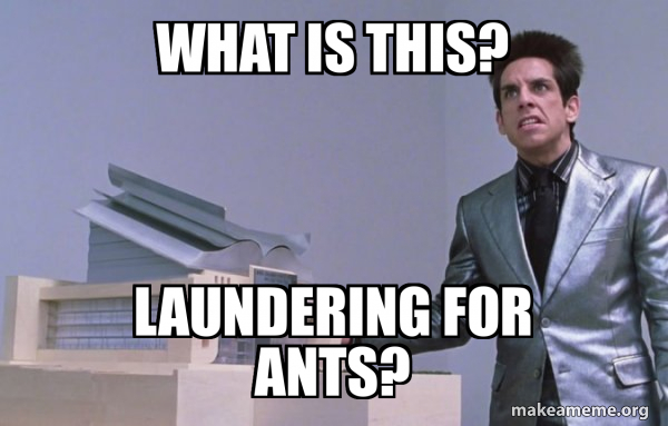 What is this? Laundering for ants? - Center for Ants (Zoolander) Meme ...