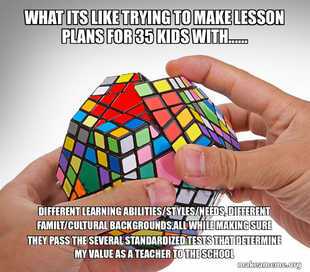 What its like trying to make lesson plans for 35 kids with ...