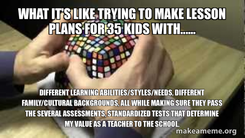 What it's like trying to make lesson plans for 35 kids with ...