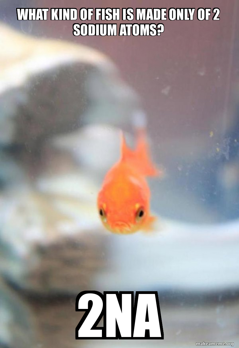 What kind of fish is made only of 2 sodium atoms? 2Na - Grumpy Fish ...