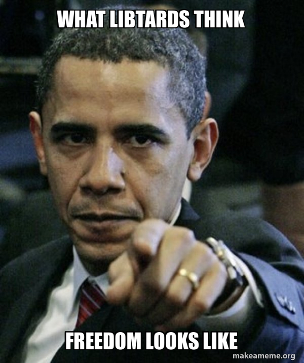 What Libtards Think Freedom Looks Like - Angry Obama Meme Generator