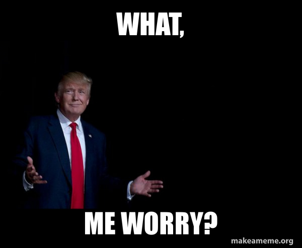 what, me worry? - Trump Everything is FIne Meme Generator