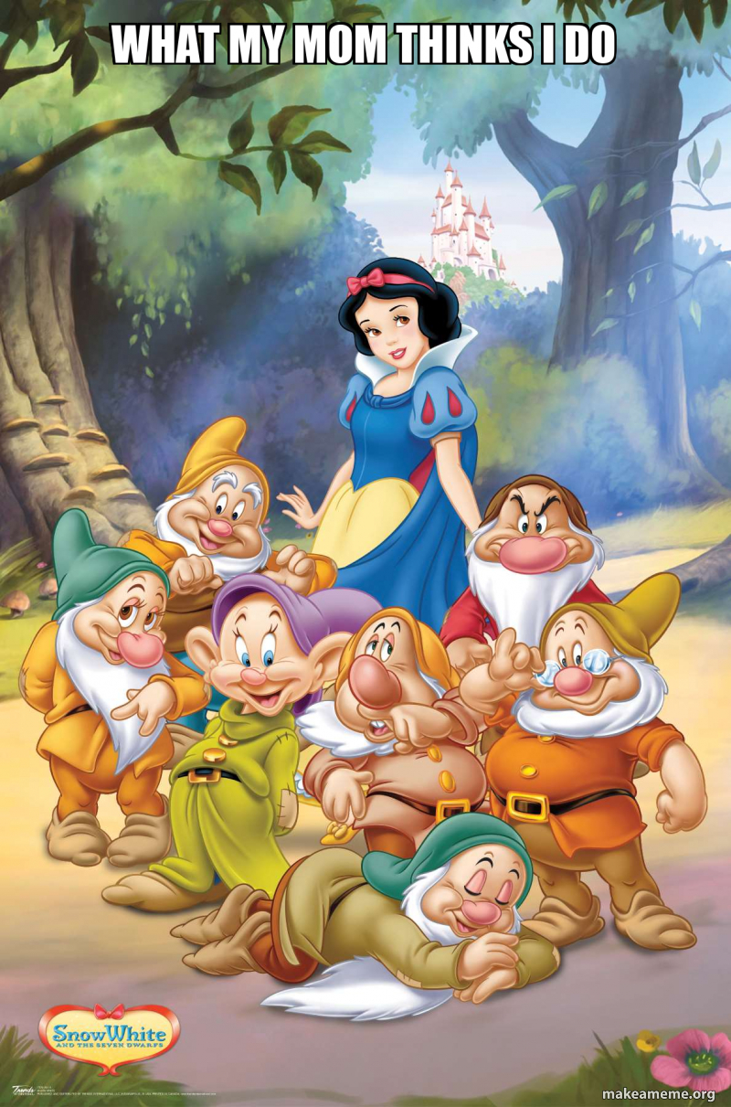 What my mom thinks i do Meme Generator