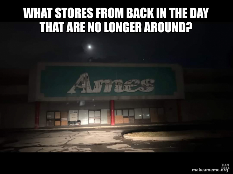 What stores from back in the day that are no longer around? Meme Generator