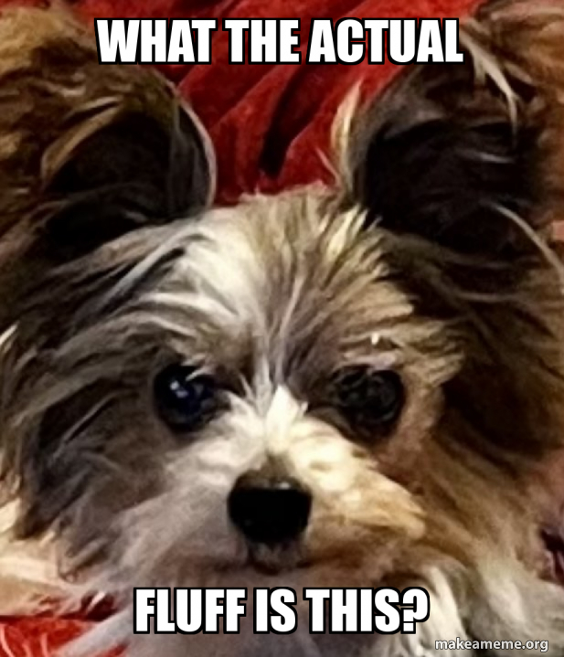 What the actual Fluff is this? Meme Generator