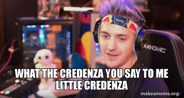 WHAT THE CREDENZA YOU SAY TO ME LITTLE CREDENZA - Ninja Tyler Blevins ...