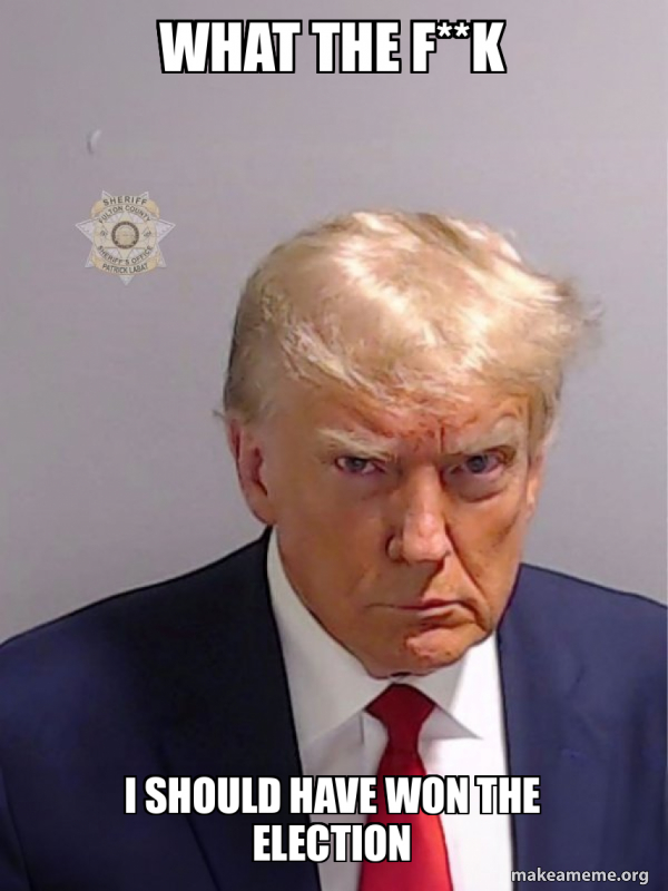 what the f**k i should have won the election - Donald Trump Mugshot ...