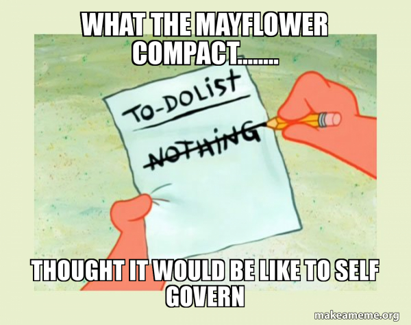 what the mayflower compact........ thought it would be like to self ...