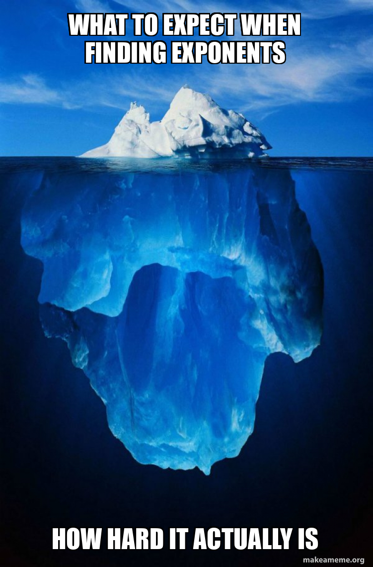 What to expect when finding exponents How hard it actually is - Iceberg ...