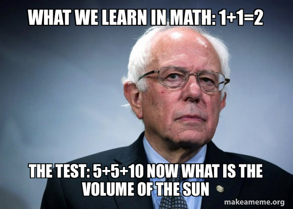 What We Learn In Math: 1+1=2 The Test: 5+5+10 Now What Is the Volume Of ...