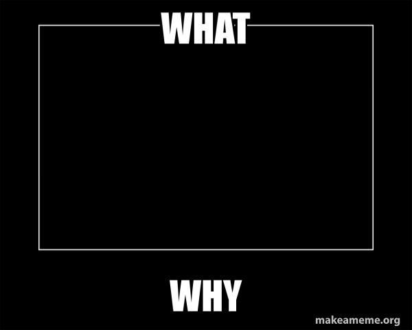 WHAT why - Motivational Meme Meme Generator