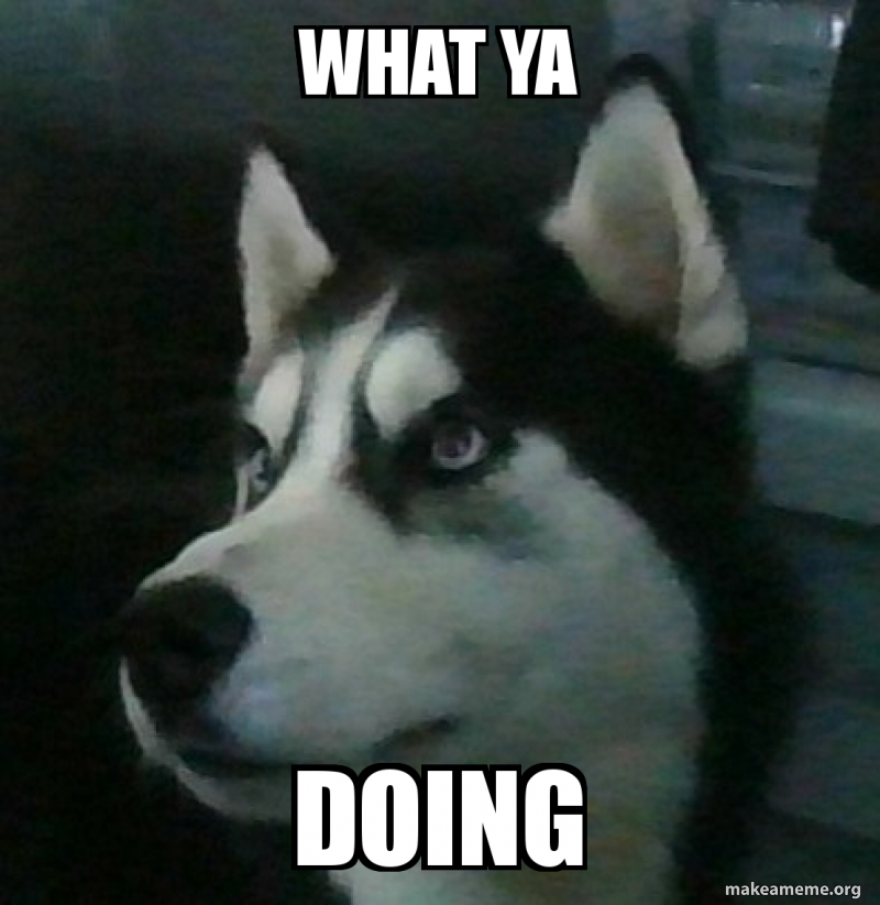 What ya doing Meme Generator