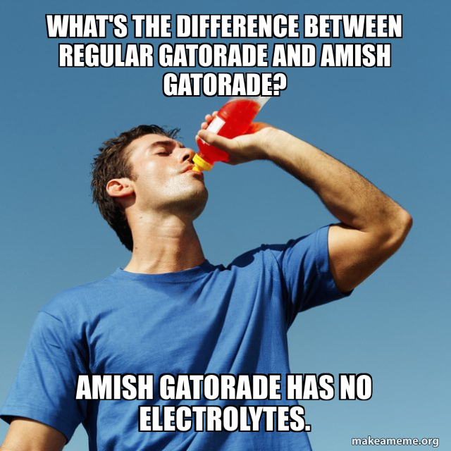 What's the difference between regular Gatorade and Amish Gatorade ...