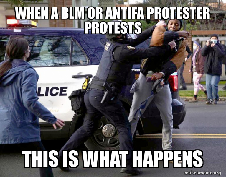 WHen a blm or antifa protester protests this is what happens - Portland ...