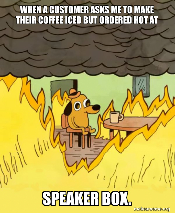 when a customer asks me to make their coffee iced but ordered hot at ...