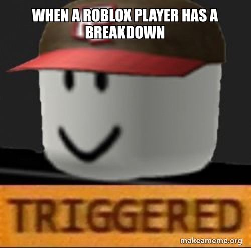 When A roblox player has a breakdown - Triggered Roblox Character Meme ...