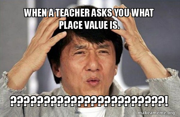 When a teacher asks you what place value is ...