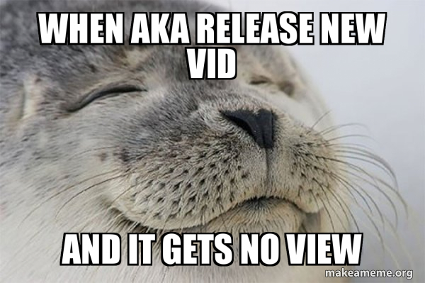 When aka release new vid and it gets no view - Satisfied Seal Meme ...