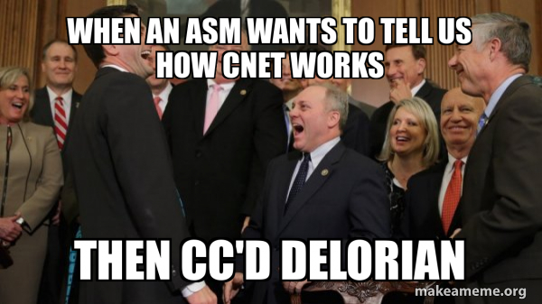 When an ASM wants to tell us how CNET works Then cc'd Delorian - And ...