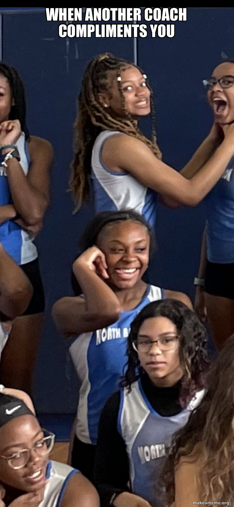 when another coach compliments you Meme Generator